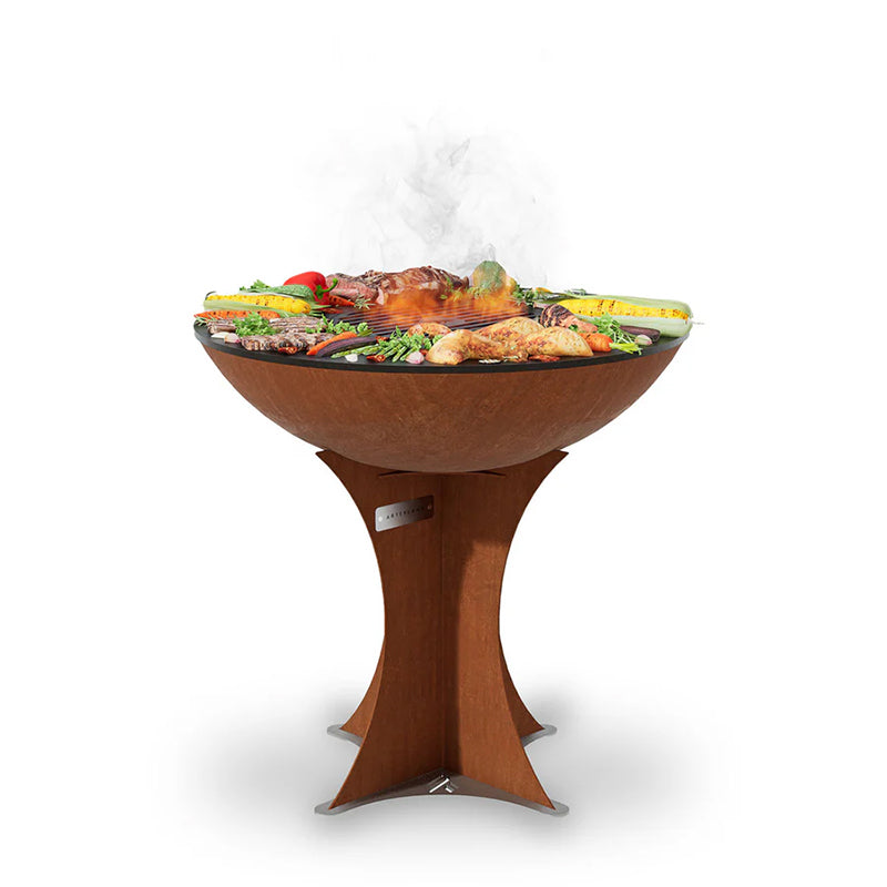 Arteflame XL 30" Flat Top Charcoal Grill - Euro Base