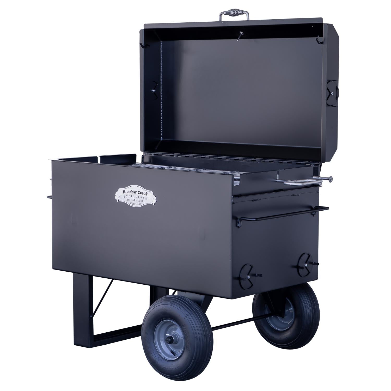 Meadow Creek BBQ42 Charcoal Grill Chicken Cooker with Rotating Grates