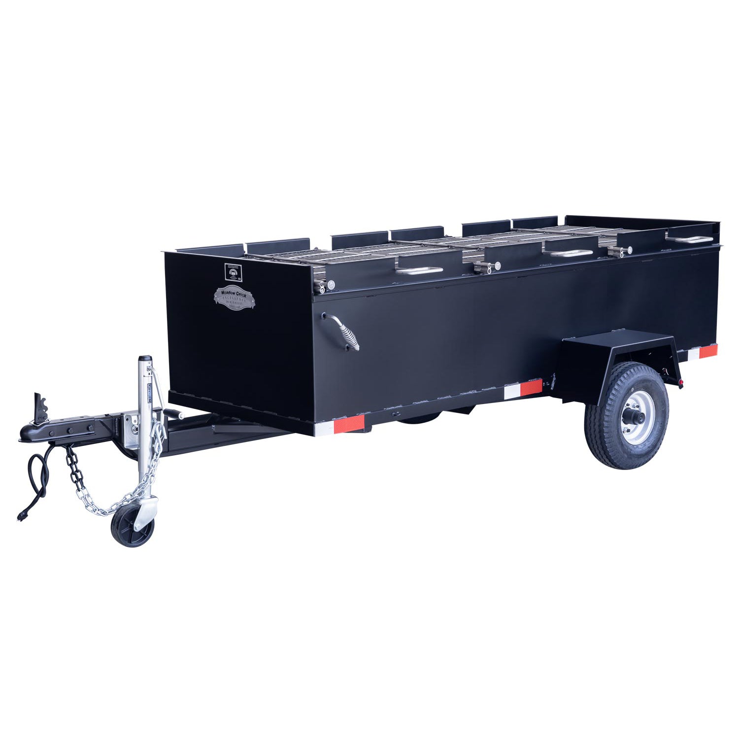Meadow Creek BBQ96 3-Pit Chicken Cooker Trailer with Rotating Grates